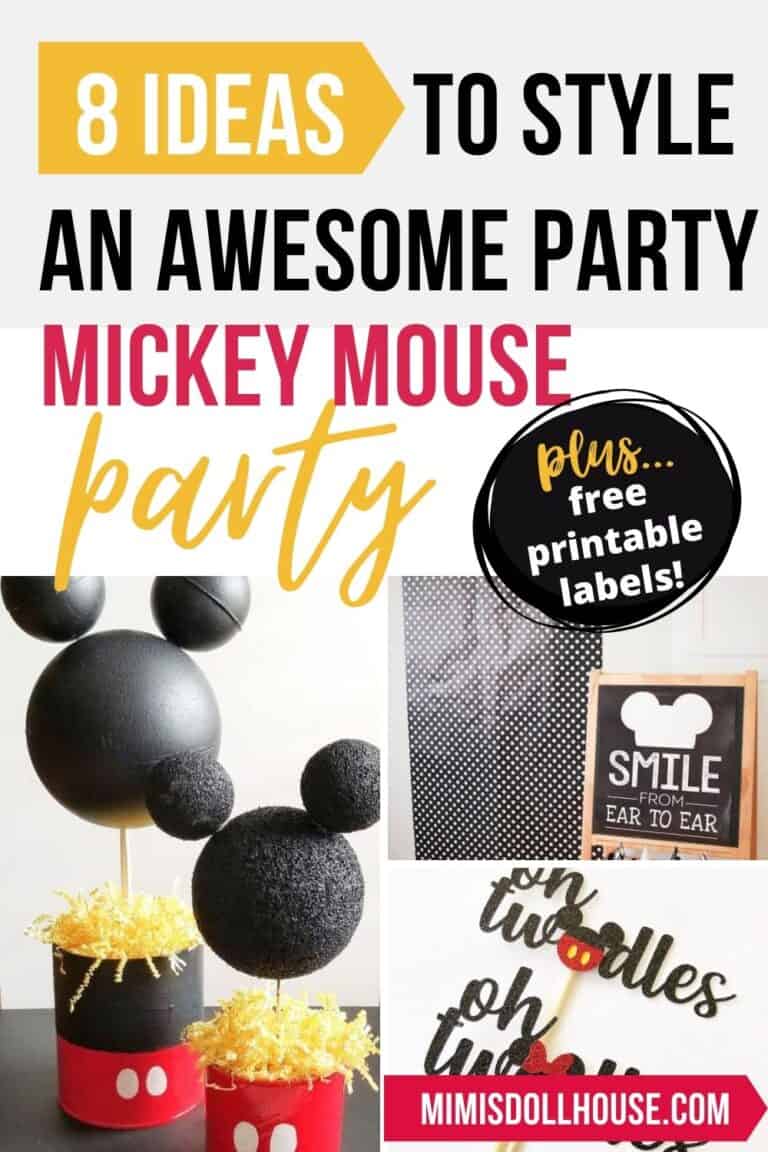 Mickey Mouse Decorations & Free Printable Labels | Mimi's Dollhouse