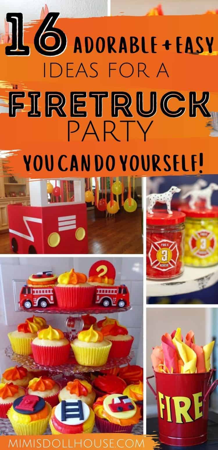 Firetruck Birthday Party Ideas + Desserts - Mimi's Dollhouse