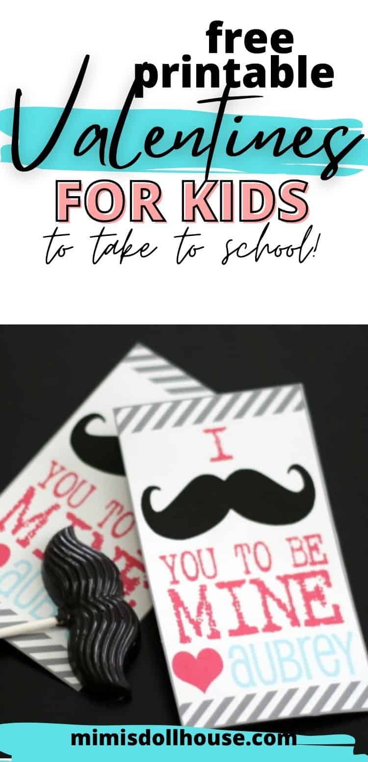 Free Printable Mustache Valentines + Valentine Tutorial - Mimi's Dollhouse