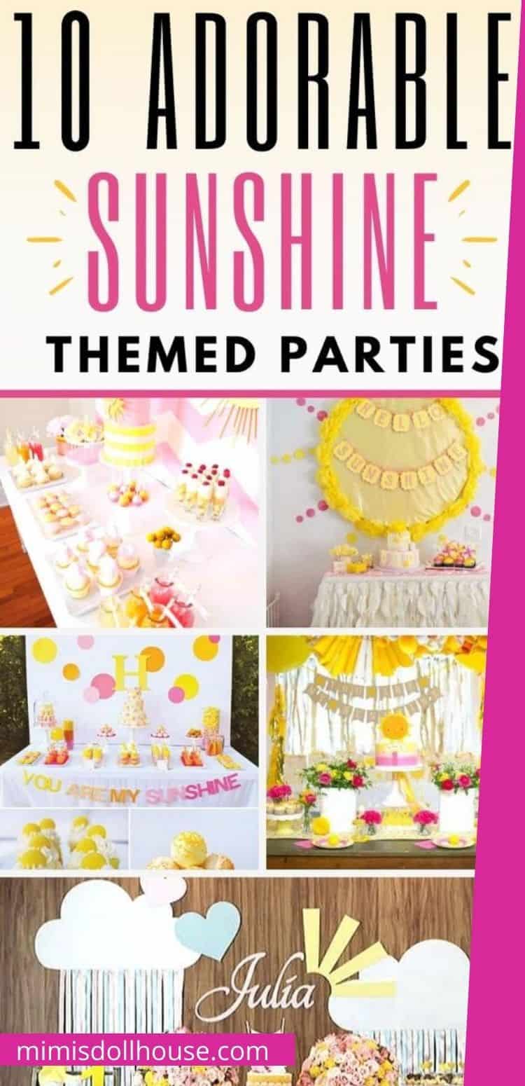 You Are My Sunshine Birthday Party Ideas - Mimi's Dollhouse