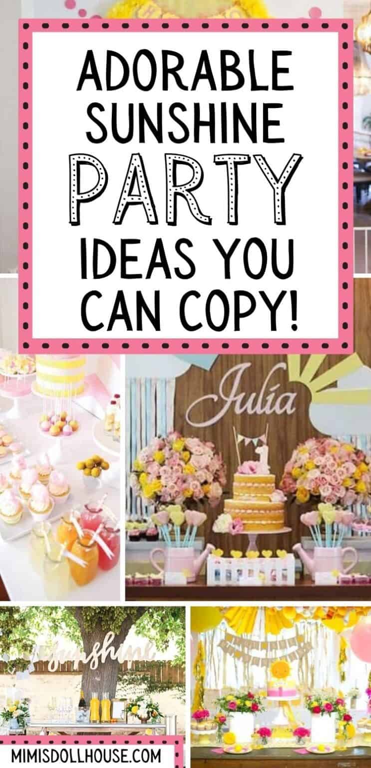 You Are My Sunshine Birthday Party Ideas - Mimi's Dollhouse