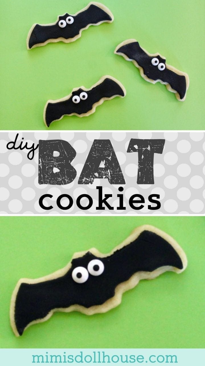 DIY Halloween Bat Cupcakes + Cookies - Mimi's Dollhouse