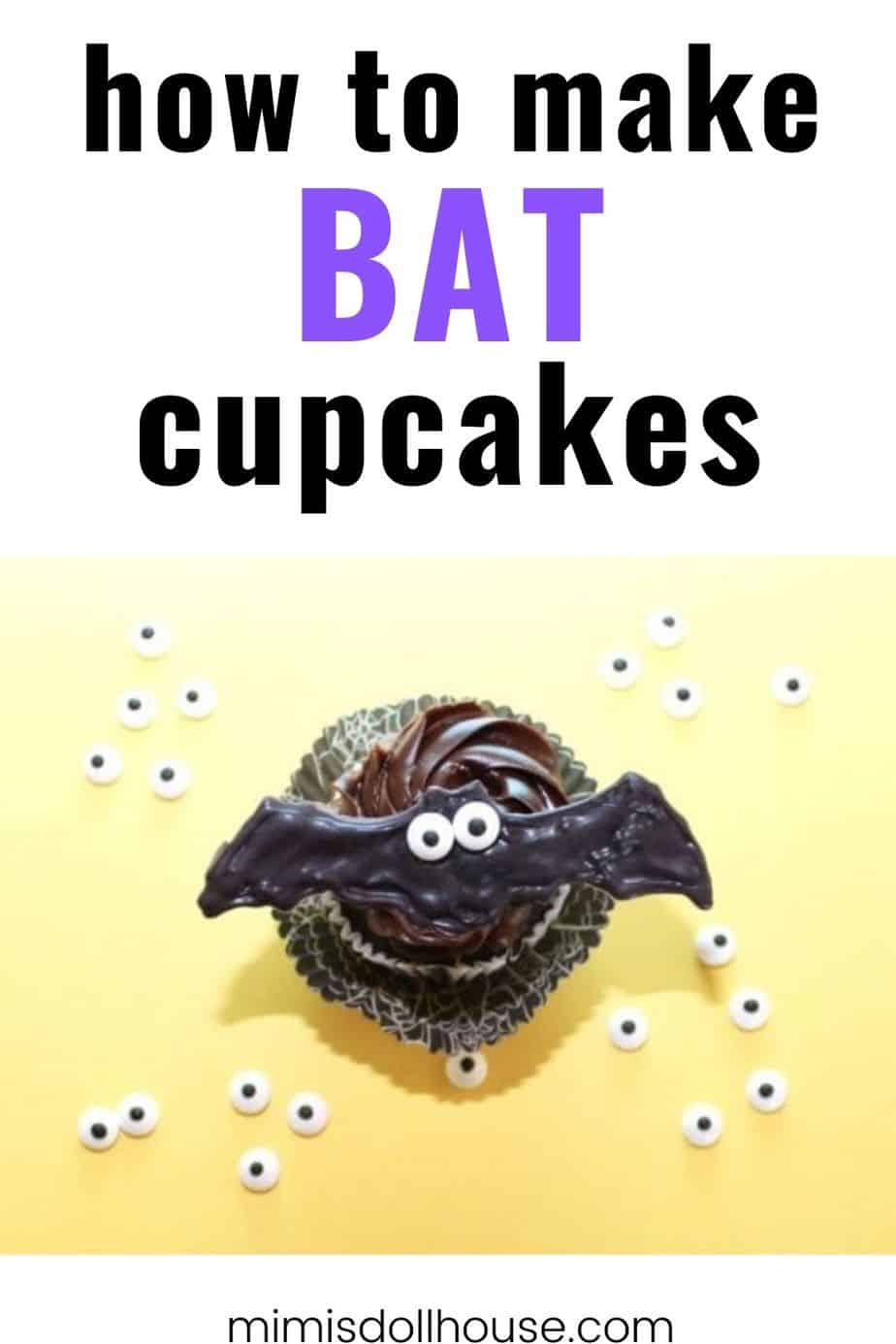 DIY Halloween Bat Cupcakes + Cookies - Mimi's Dollhouse