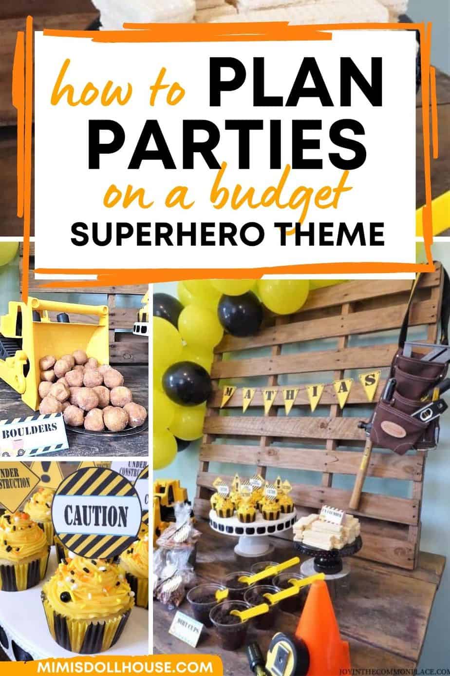 Easy DIY Construction Theme Party Ideas - Mimi's Dollhouse