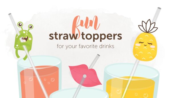 Fun Themed DIY Straw Toppers - Mimi's Dollhouse