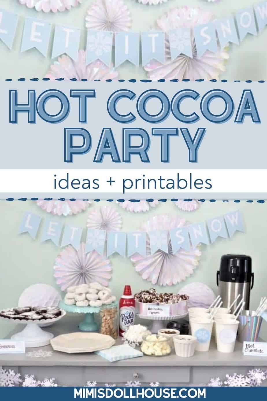 Winter Hot Chocolate Bar + Free Winter Printables - Mimi's Dollhouse