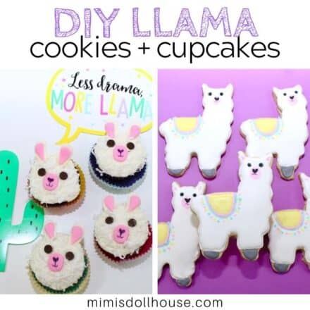 DIY Llama Cookies + Llama Cupcakes Recipe - Mimi's Dollhouse