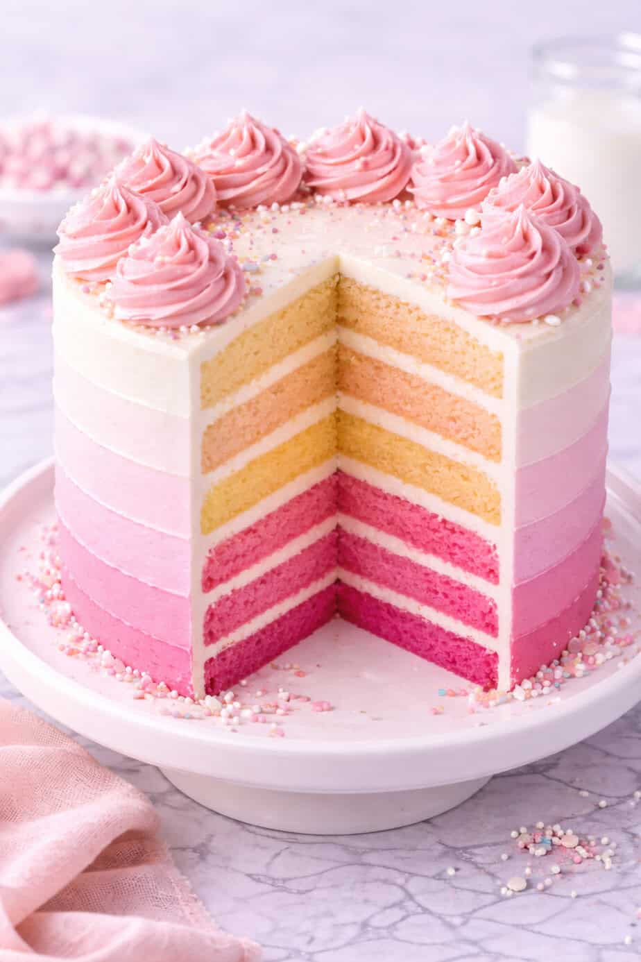 How to Bake an Ombre Layer Cake - Mimi's Dollhouse