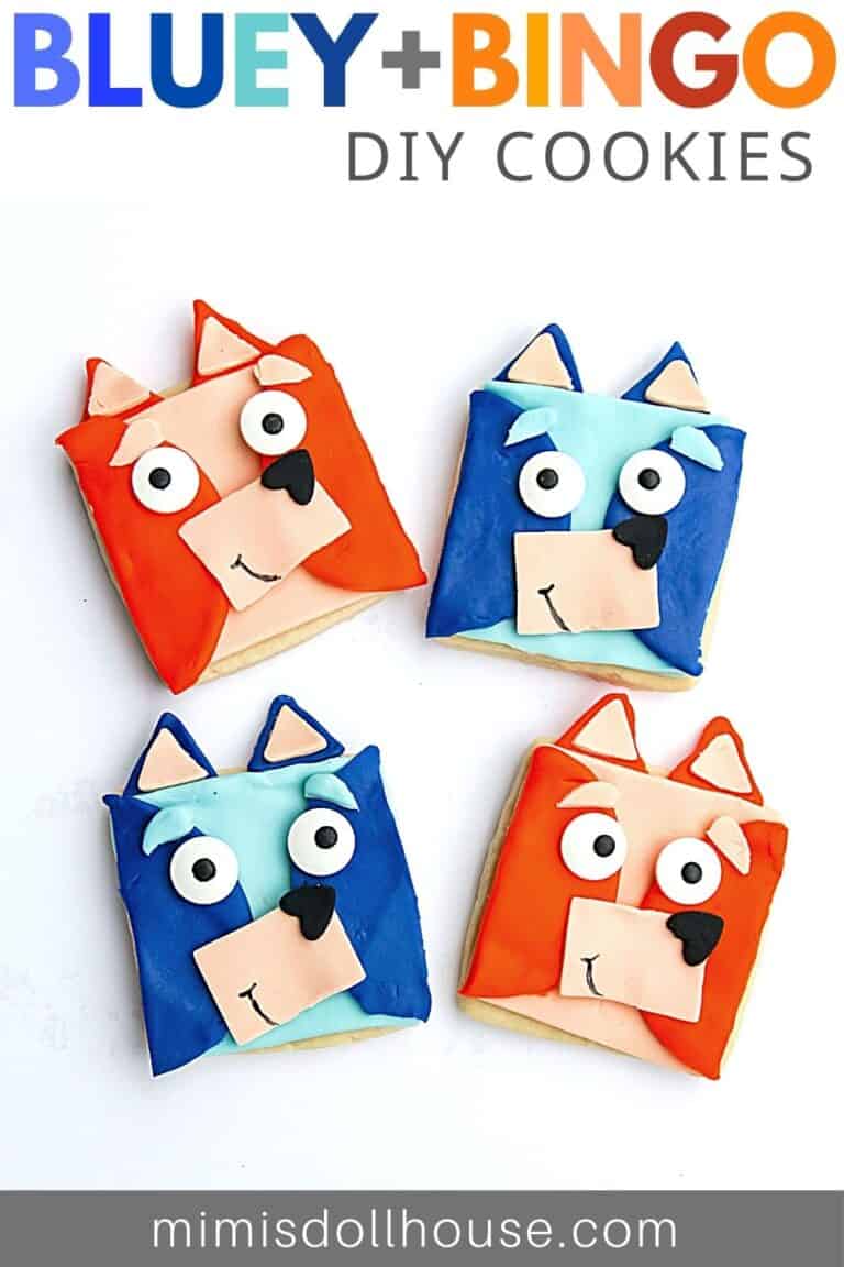 Easy + Cute DIY Bluey Cookies - Mimi's Dollhouse