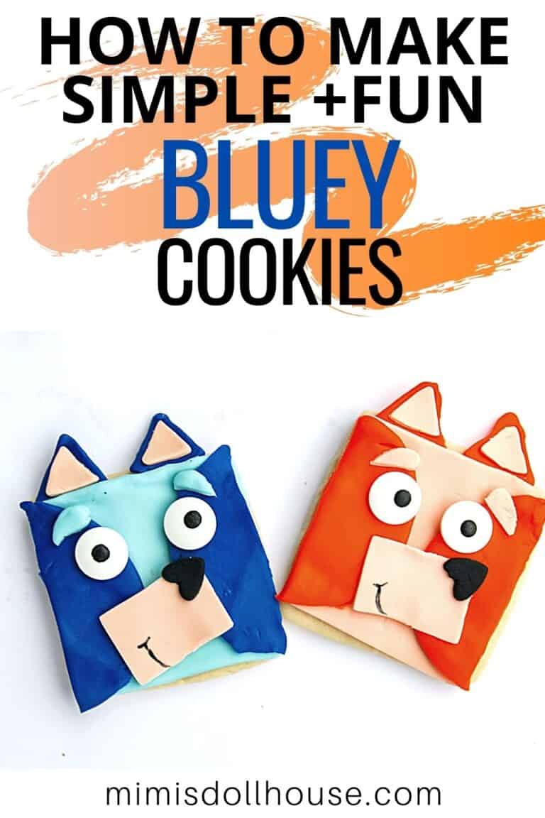 Easy + Cute DIY Bluey Cookies - Mimi's Dollhouse