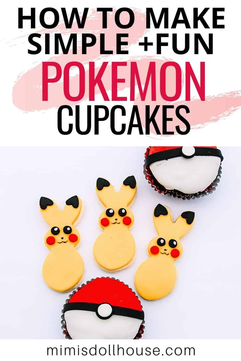 Simple Poke Ball Cupcakes for a Pokemon Party - Mimi's Dollhouse