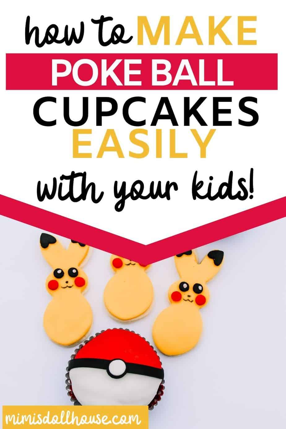 Simple Poke Ball Cupcakes for a Pokemon Party - Mimi's Dollhouse