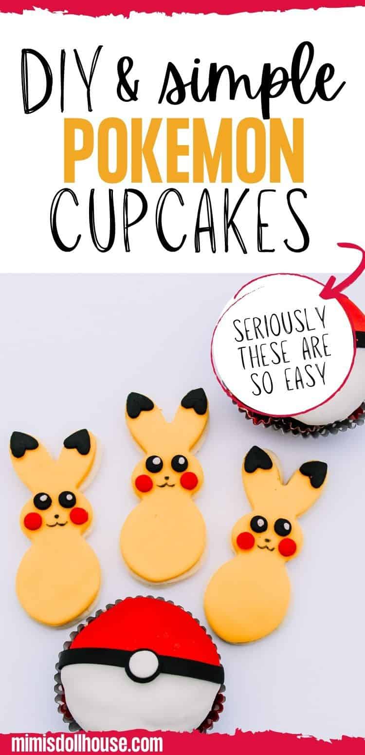 Simple Poke Ball Cupcakes for a Pokemon Party - Mimi's Dollhouse