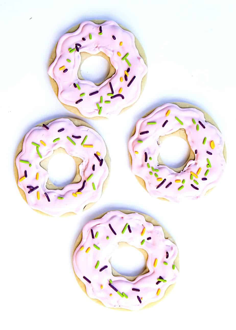 Easy Royal Iced Donut Cookies - Mimi's Dollhouse