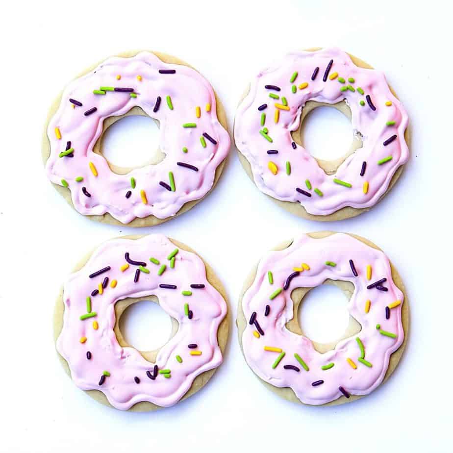 Easy Royal Iced Donut Cookies - Mimi's Dollhouse