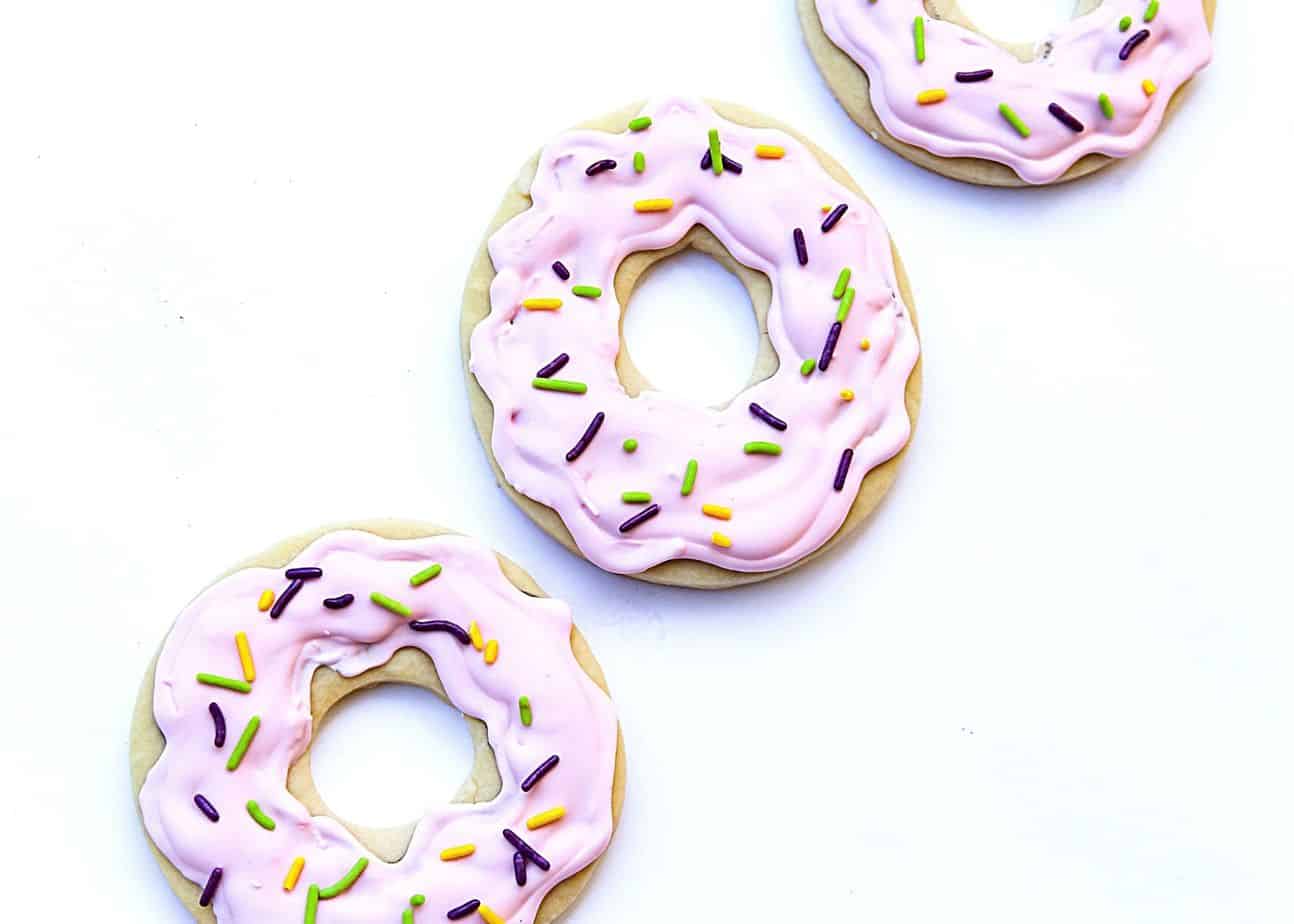 Easy Royal Iced Donut Cookies - Mimi's Dollhouse