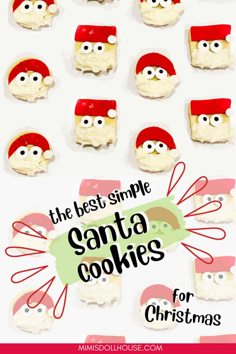 Santa Cookies Kids can Make - Mimi's Dollhouse