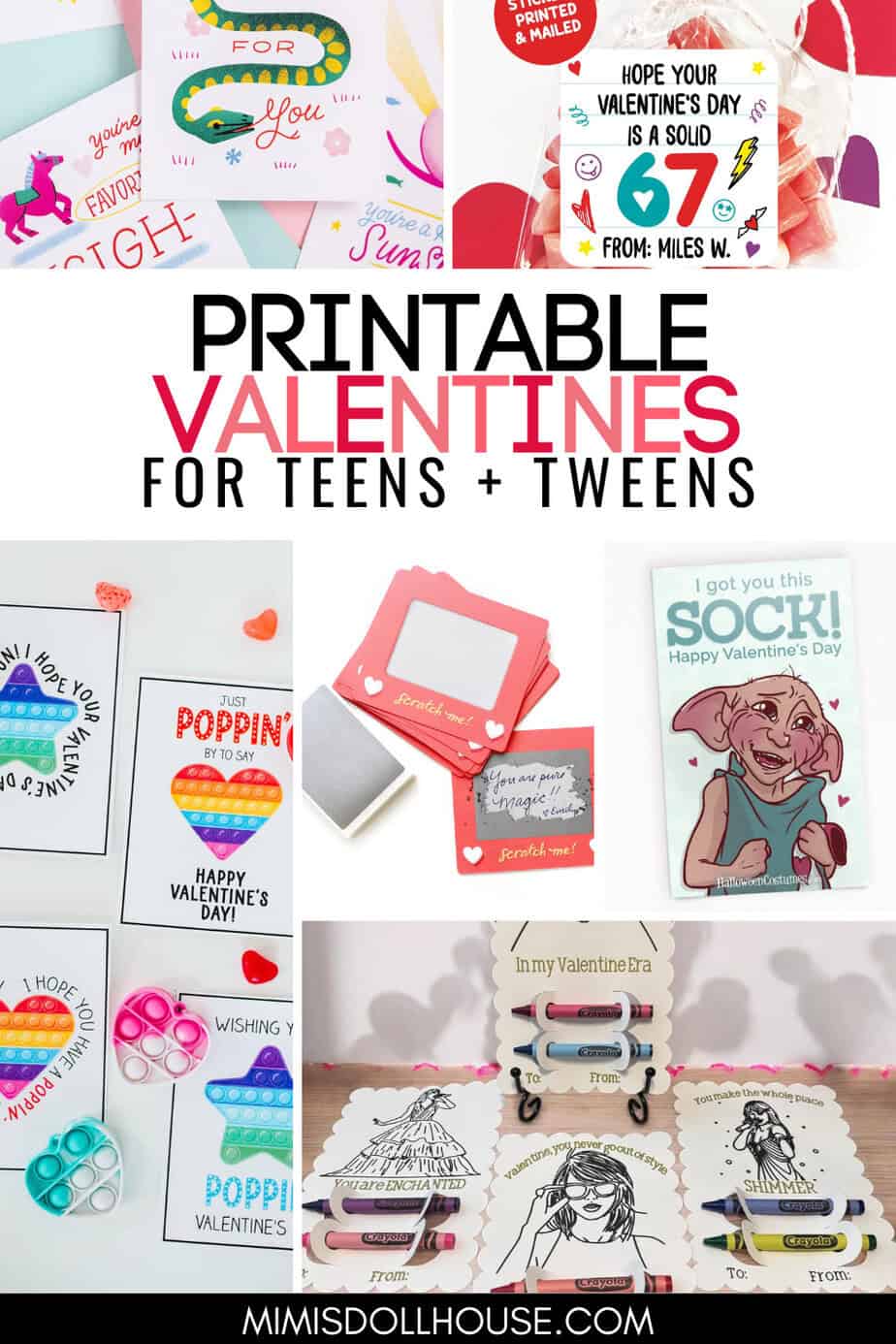 Printable Valentines for Tweens + Teens - Mimi's Dollhouse