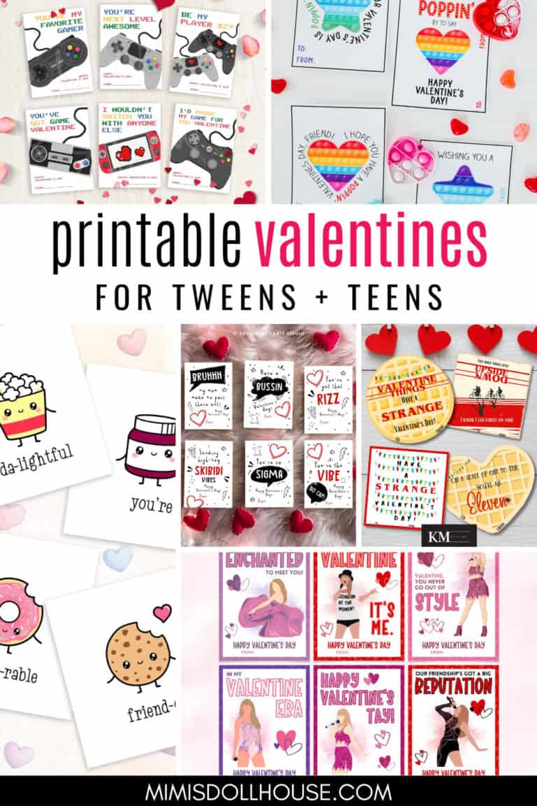 Printable Valentines for Tweens + Teens - Mimi's Dollhouse