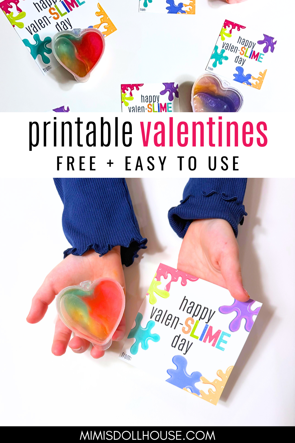 Free Printable Valen-SLIME Day Tags - Mimi's Dollhouse